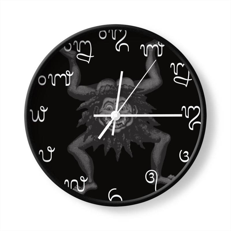 ‘Balinese Demon Protection’ Clock with Balinese Numerals